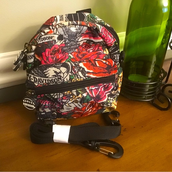 Harley-Davidson | Bags | Nwt Harleydavidson Tattoo Print Mini Me ...